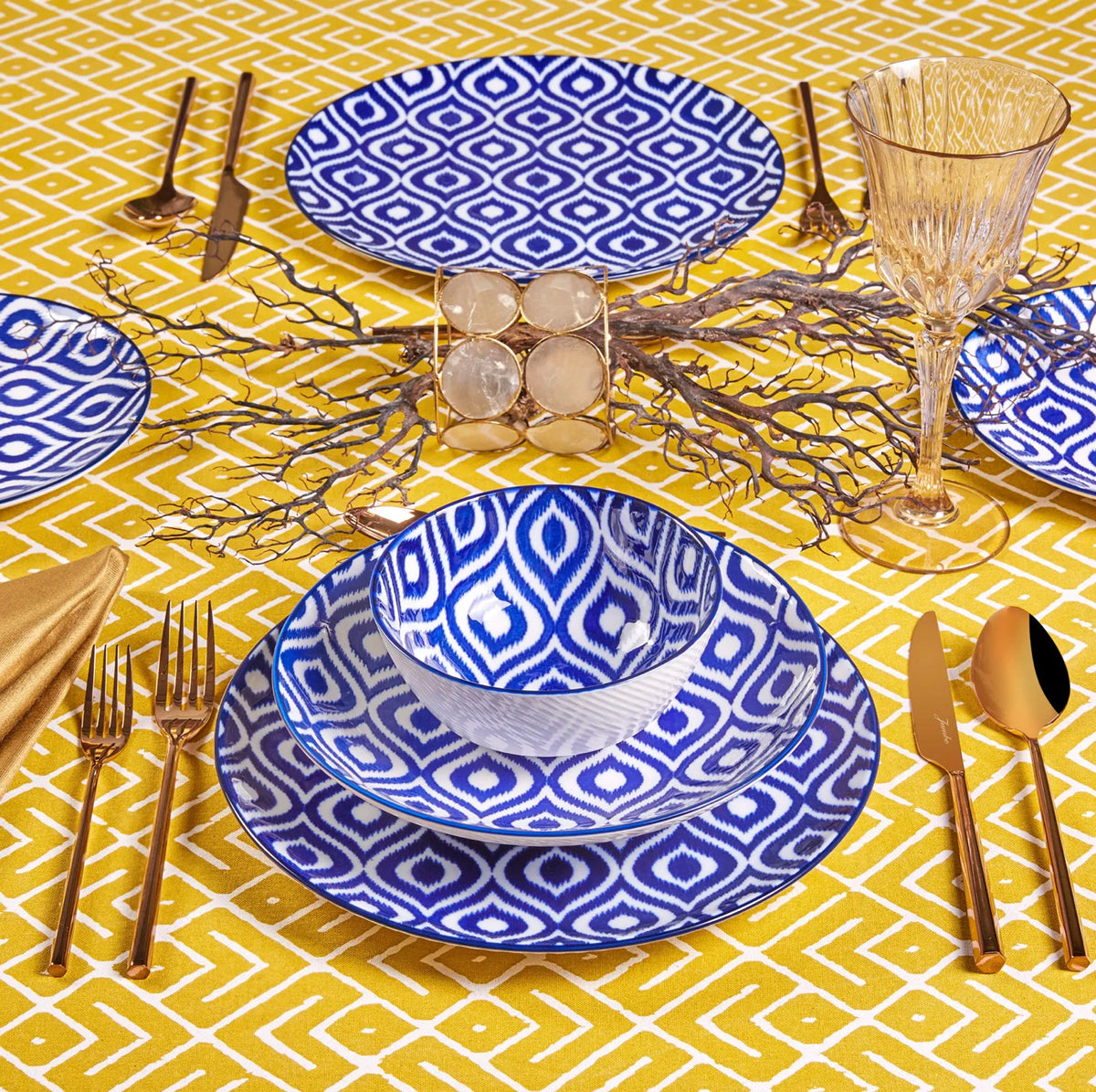 Ikat print plate set (16 Pieces) P05 – VELVETICA